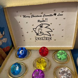 Sonic Gold 9 Mini Metal Power Rings Game Figure Display - Etsy