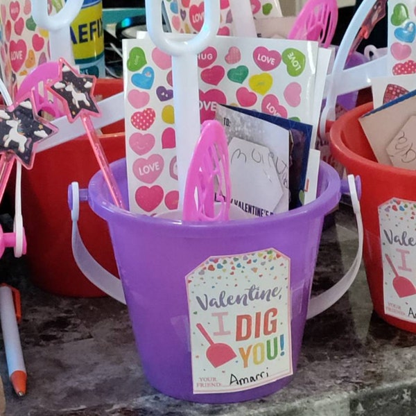 I Dig You Valentine Tag, Shovel Valentine, Dig Valentine, Preschool ...