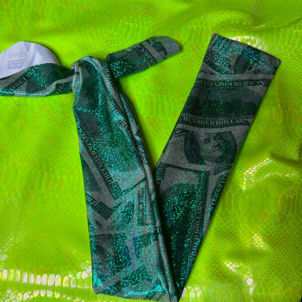 100 Dollars With Metallic Money Print on Spandex Fabric Sold by the ...