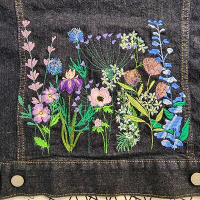 18 Wild Flowers Machine Embroidery Design, Floral Botanical Mini ...