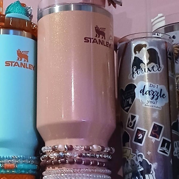 Almond Rose Bracelet Stack for Stanley Tumbler Neutral Colors - Etsy