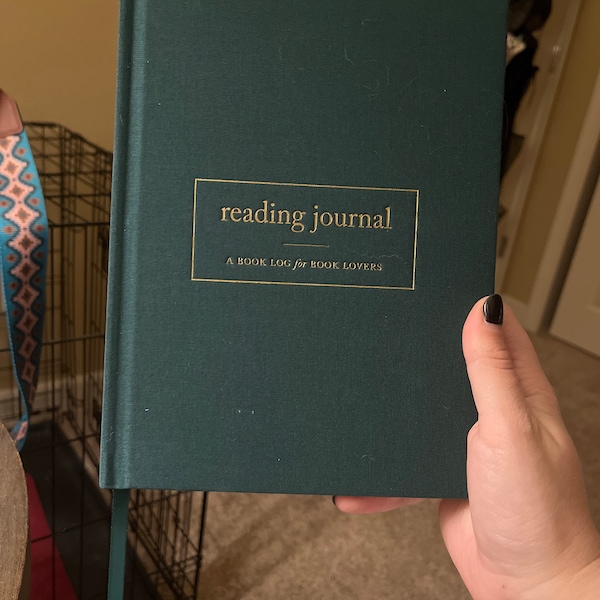 Linen Reading Journal: Book Tracker With Gold Foil - Etsy