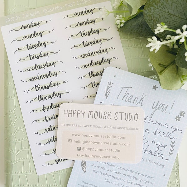 Days of the Week Stickers, Weekday Stickers, Planner Stickers, Journal ...