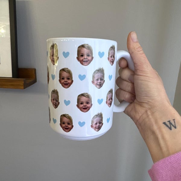 Baby Face Mug, Personalized Face Mug, Custom Photo Mug, Your Baby Face ...