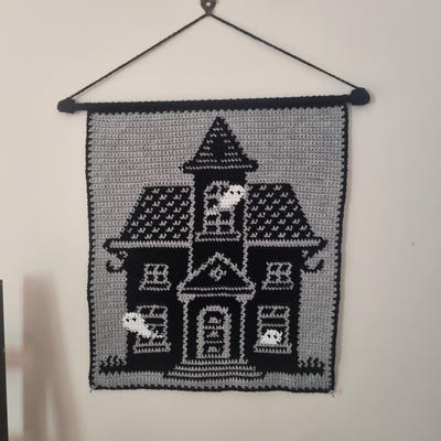 Coffin Skeleton Tapestry Crochet Pattern / Wall Hanging / Spooky Art ...