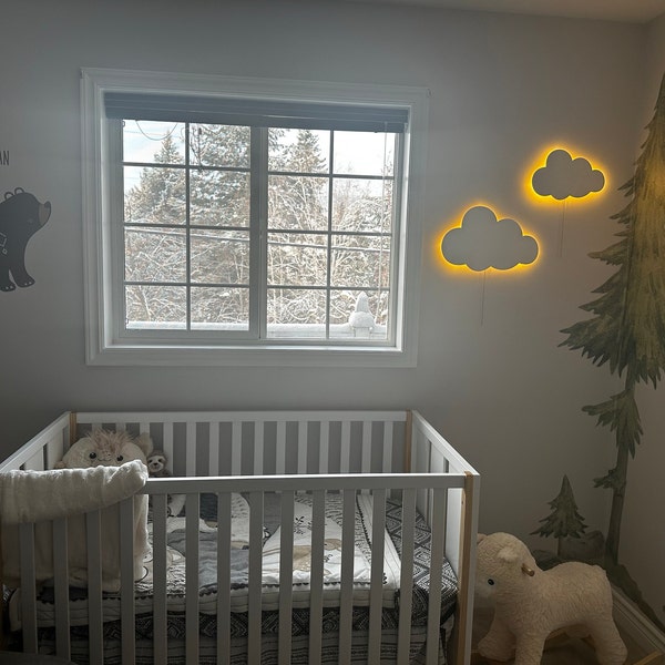 Cloud Nursery Wall Light, Cloud Wall Lamp, Baby Room Decor, Christmas ...