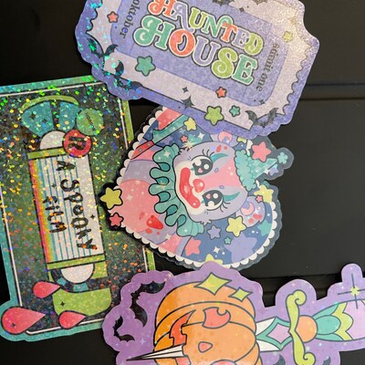 Pastel Halloween Clown Costume Sticker Pack - Etsy