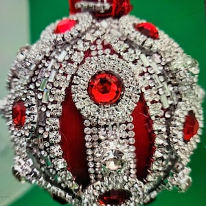 Rhinestones Galore Decorate This Hot Pink OOAK Handmade Christmas ...