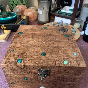 Big Wooden Tarot Box Custom Tarot Box Vintage Jewelry Box | Etsy