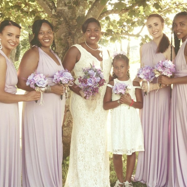 Lilac Bridesmaid Dress, Convertible Dresses, Beach Dress, Infinity ...