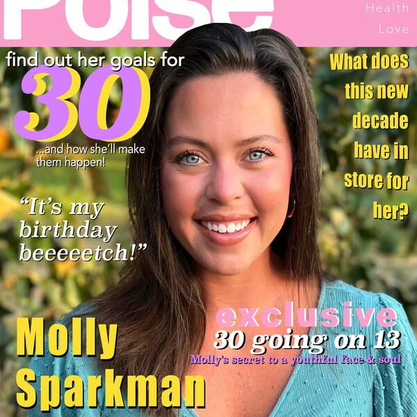 13 Going on 30 Custom Sparkle Magazine Cover - Etsy