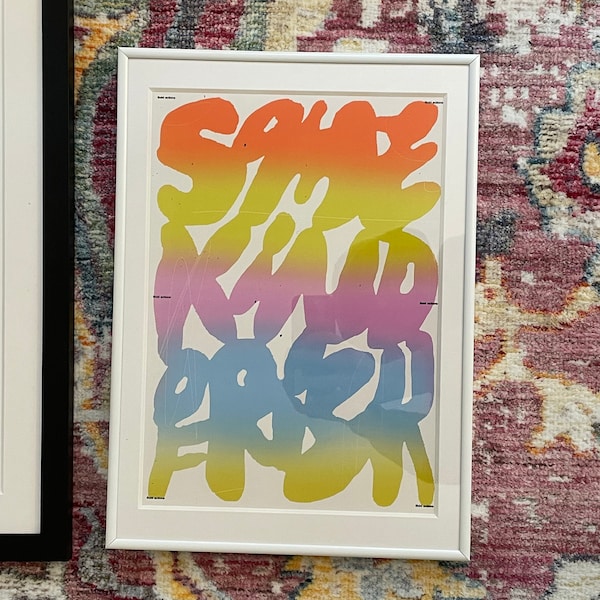 Wood Frame With Mat for Your Print Black, White, Walnut, Natural ...