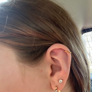 16G Hoop, Cartilage Hoop, Surgical Steel Clicker, Seamless Hoop Earring ...