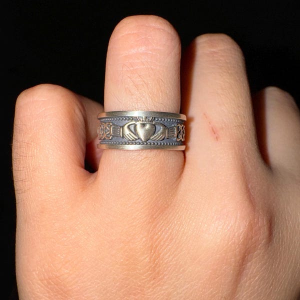 Greek Spartan Warrior Unique Signet Ring for Men in Silver, Vintage ...