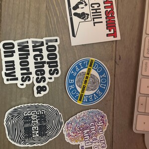 Forensic Sticker Forensic Gifts Fingerprint Sticker Crime | Etsy