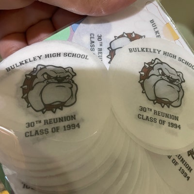 50 Personalized Edible Drink Toppers Quinceañera XV Design Custom Wafer ...