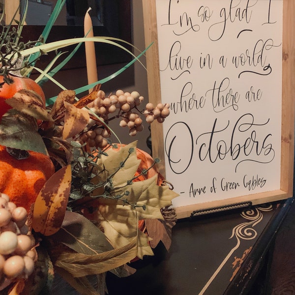 Anne of Green Gables Framed Sign | Fall Farmhouse Wall Decor | Fall ...