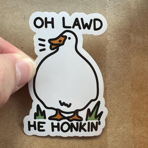 Duck Running Away With Bread Sticker Laptop Sticker Water Bottle ...