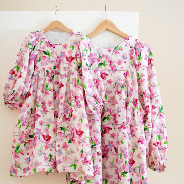 Ruffle Dress Pattern + Doll Ruffle Dress | PDF Pattern | Girl Dress ...
