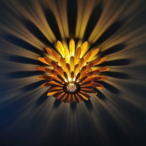Wood Flower Ceiling Light DAISY Pendant Light Fixture Wood - Etsy