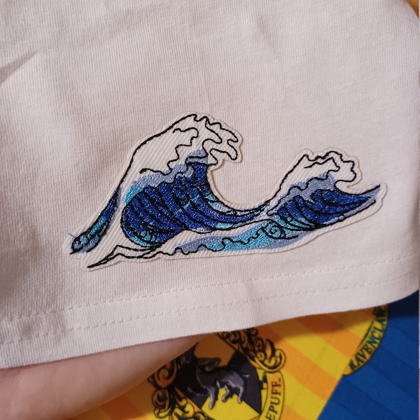 Sea Wave Iron-on Patch, Ocean Wave Badge, Surf Wave Patch, Decorative ...