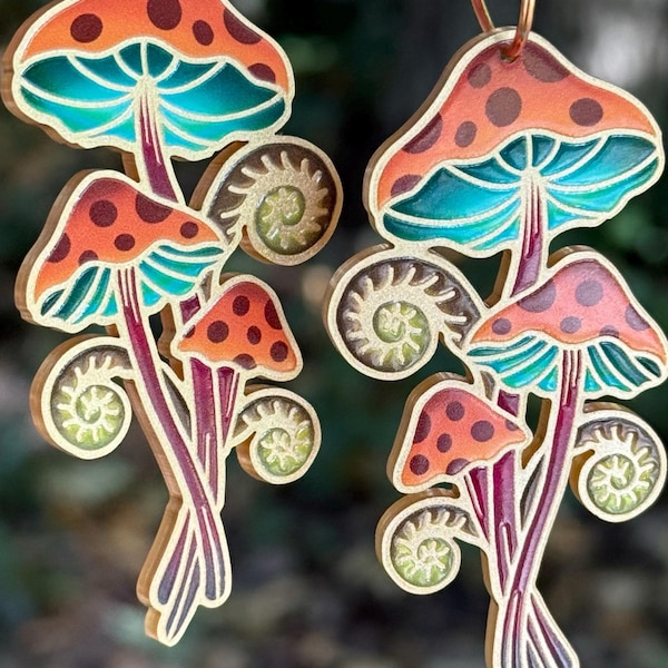 BOOM BOOM BOOM Gold Statement Acrylic Earrings Oldschool Style Tattoo ...