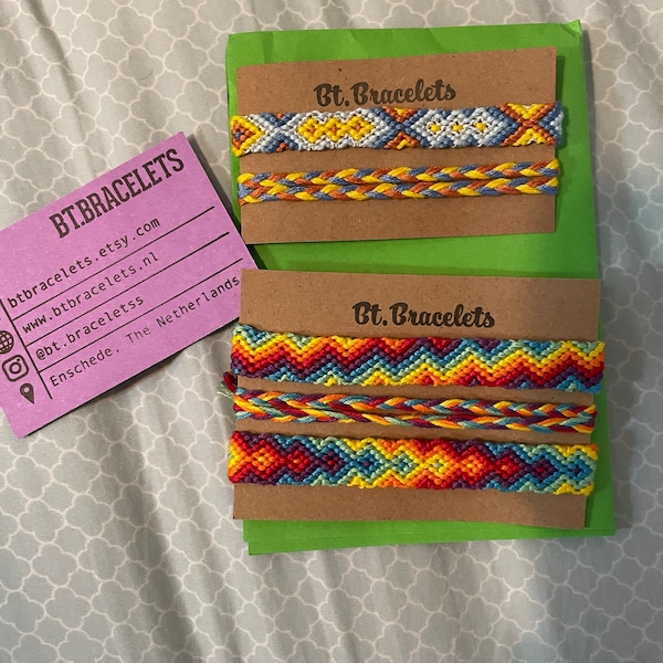 Two Friendship Bracelets Colorful Favorite Bracelets - Etsy