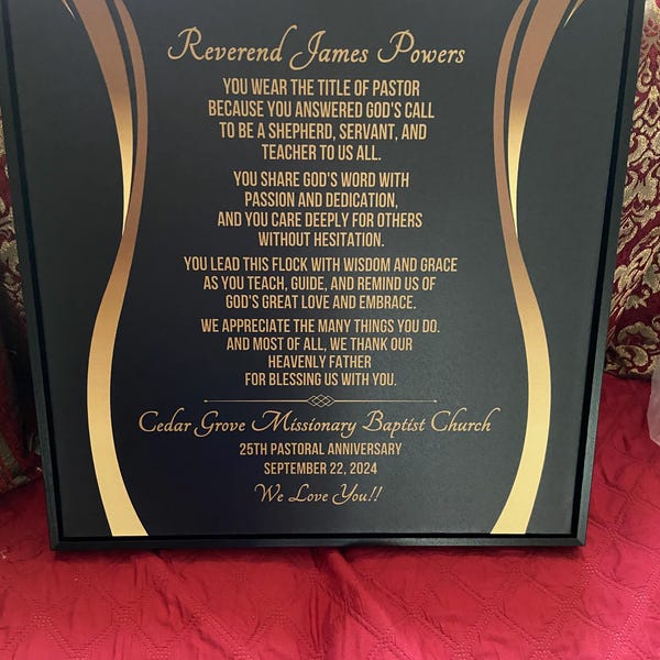 Pastors Wife T Church Anniversary Framed Canvas Wrap With Poem