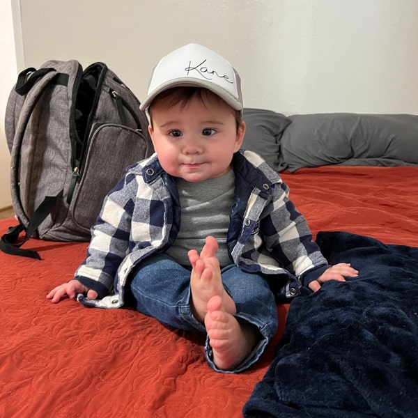 Personalized Infant Trucker Hat, Infant Trucker Hat, Baby Trucker Hat ...