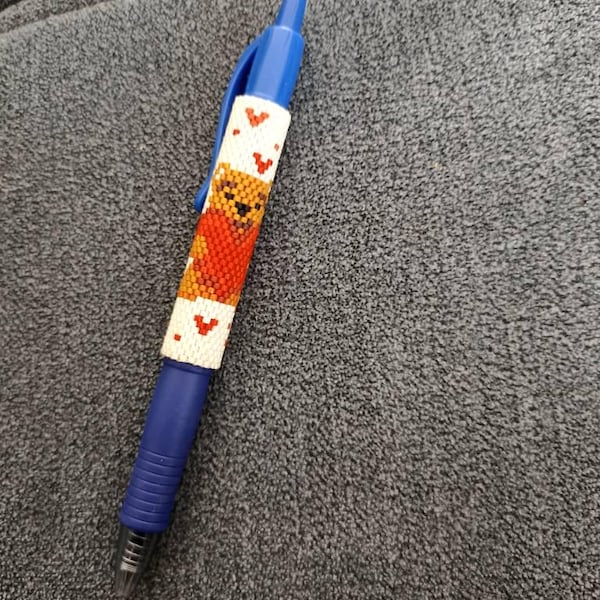 Beaded Gnome With Heart Valentine's Day Peyote Pen Wrap Pilot G2 PDF ...