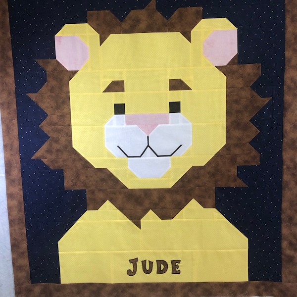 Leo the Lion Baby Quilt Pattern: 3 Sizes (digital Download PDF) - Etsy