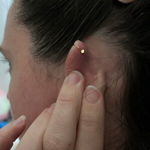 18g Silver Triple Piercing Hoop. Three Hole Earring. Triple | Etsy