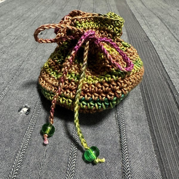 Small Gift Bag Crochet Pattern | Pouch | Small Drawstring Bag | Purse ...