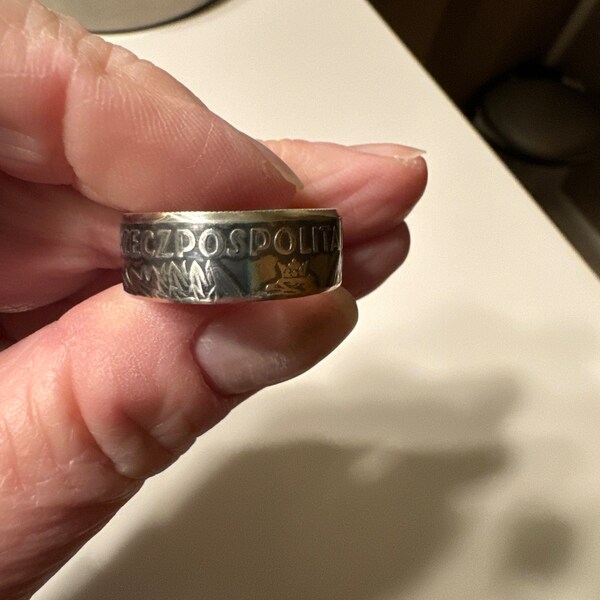 Polish Silver Coin Ring - Poland - Souvenir From Poland - Rings From ...