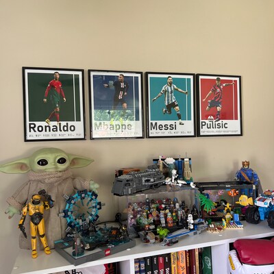 Printable Soccer Stars Poster Bundle, Messi Ronaldo Mbappe, Neymar Wall ...