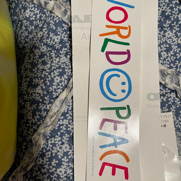 World Peace - Small Anti-war Bumper Sticker / Laptop Decal Decal or ...