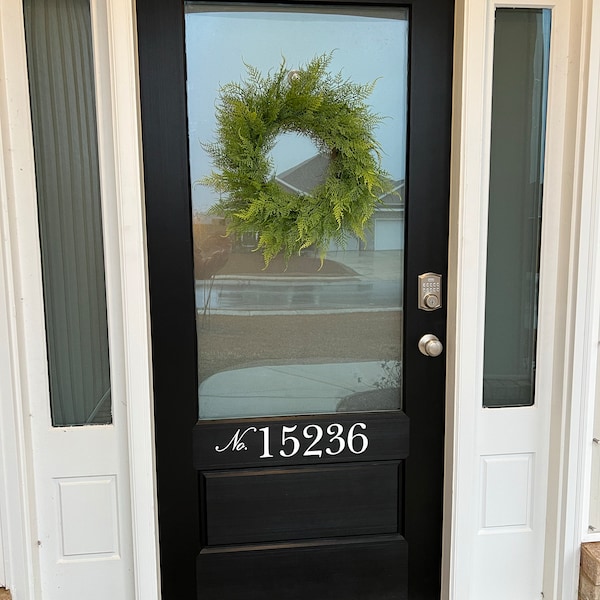 Front Door Number Vinyl Decal • Street Number - House Address Number ...