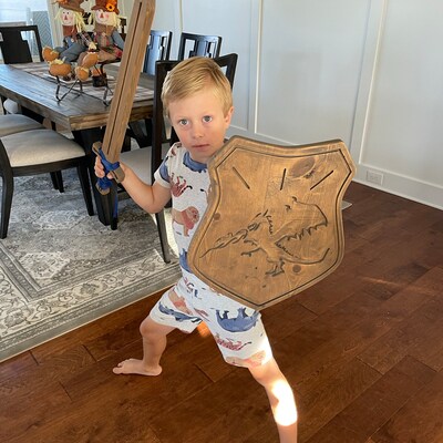 Toy Knight Shield and Sword Wood Toy Make Pretend for Children - Etsy