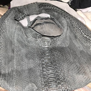 Genuine Python Top Handle Bag / Designer Bag / Exotic Leather Bag ...