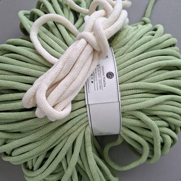 Bobbiny Burgundy Cotton Cord 5mm, 108 Yards (100 Meters) - Braided ...