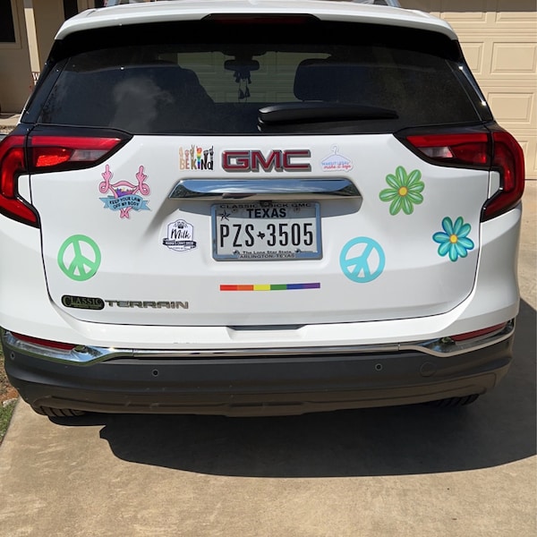 LGBT Gay Pride Rainbow Flag Car Vinyl Decal or Magnet Outdoor Window ...