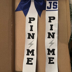 Pin Me Cheer Ribbon, Pin Me Comp Chain, Cheerleader Gift, Pin Me ...