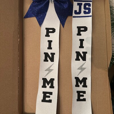 Pin Me Cheer Ribbon, Pin Me Comp Chain, Cheerleader Gift, Pin Me ...