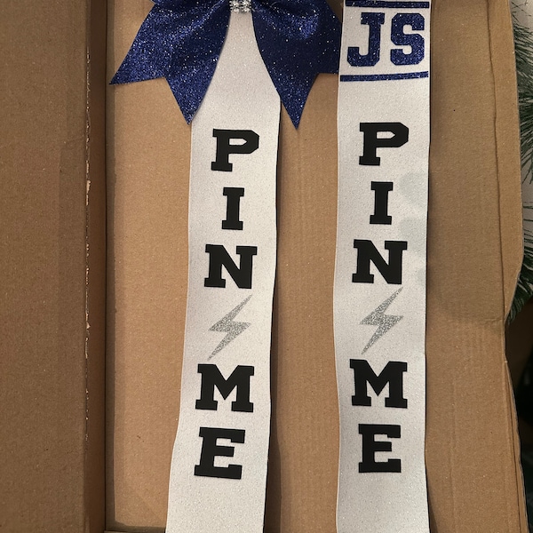 Pin Me Cheer Ribbon, Pin Me Comp Chain, Cheerleader Gift, Pin Me ...