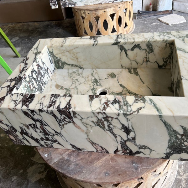 Natural Italian Marble Wash Basin/sink 100% Made in Italy. (fully ...