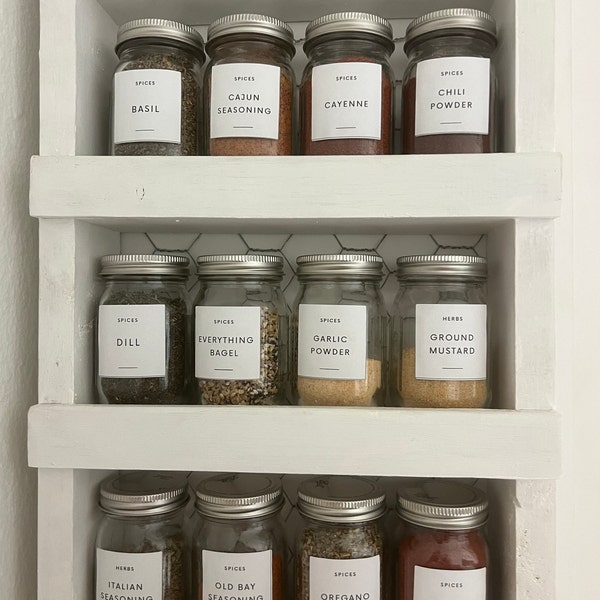 Editable Printable Spice Jar Labels Modern Minimalist Avery Spice Jar ...