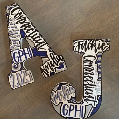 Custom College Wooden Letters - Etsy