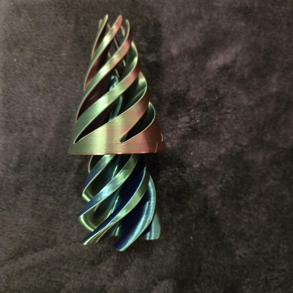 3d Printed Spiral Vortex Fidget Cone Hands on (ice Pop Frost Blue) - Etsy