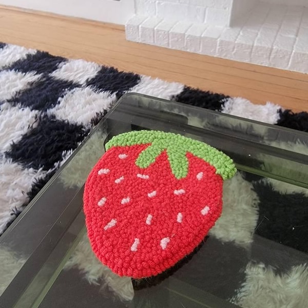 Cute Coffee Table Coaster Set,punch Needle Mug Rugs,custom Tufted ...