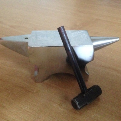 1/6 Scale Custom Made Metal Blacksmith Hammer Handmade Handcraft Mini ...